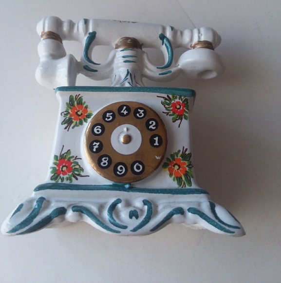Accents | 1973 Vintage Cermic Phone Hand Painted Italy | Poshmark